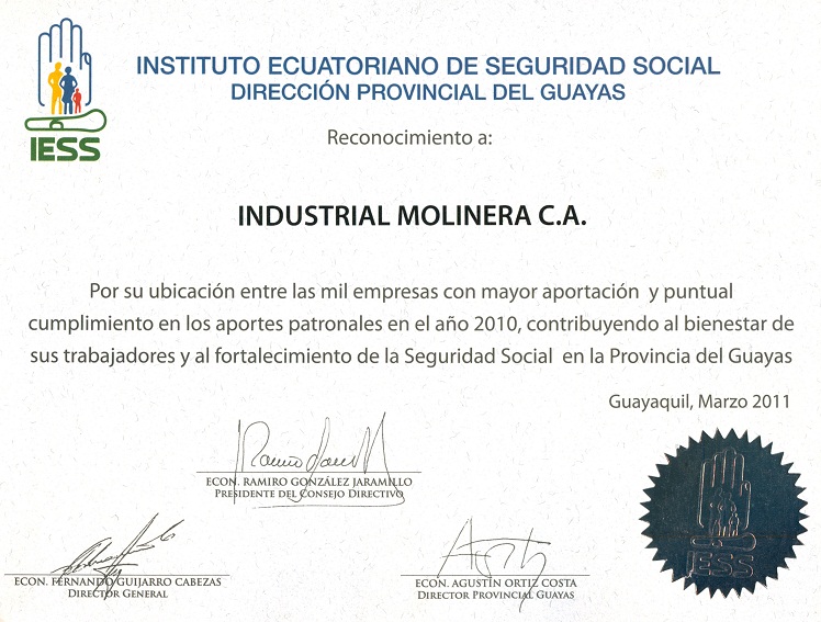 Alvaro Noboa es Reconocido por el IESS entre las 1000 Empresas con ...